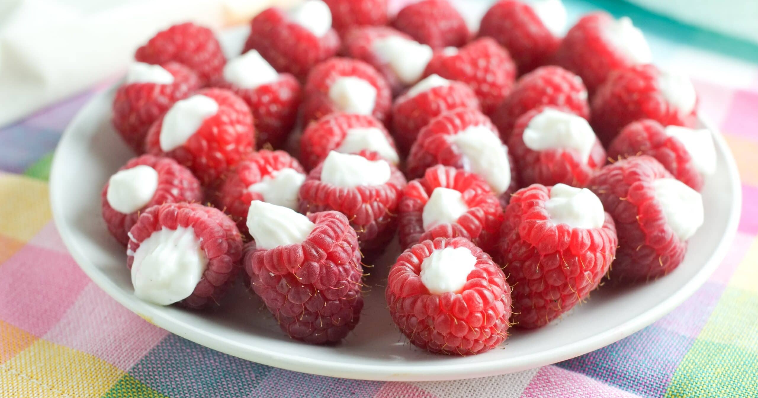 Homemade Fruit Snack: Frozen Yogurt Raspberries - SHK