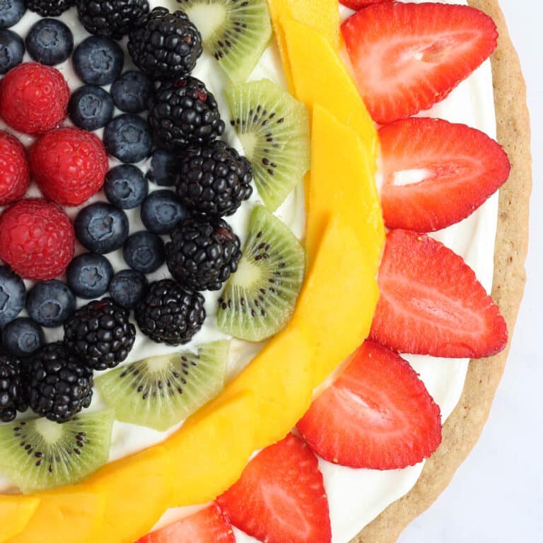 Fruit Pizza with Oatmeal Cookie Crust - SHK