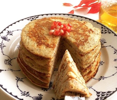 Banana chia seed pancakes