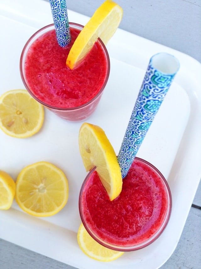 3-Ingredient Frozen Raspberry Lemonade - Super Healthy Kids