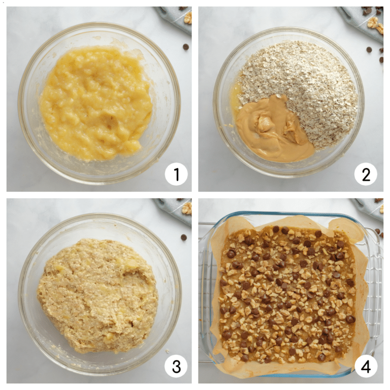 3 Ingredient Peanut Butter Banana Bars Recipe - SHK