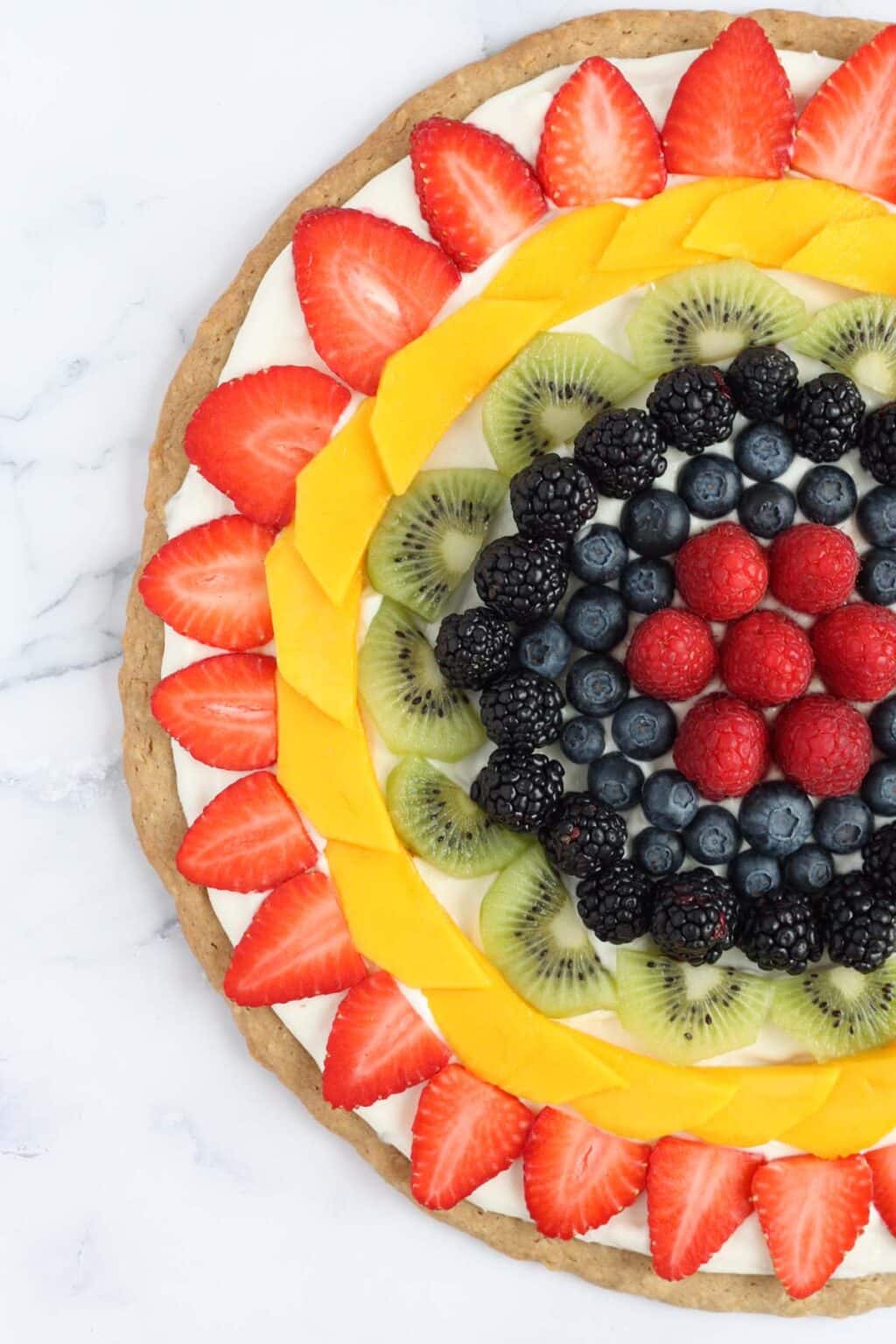 Fruit Pizza with Oatmeal Cookie Crust - SHK