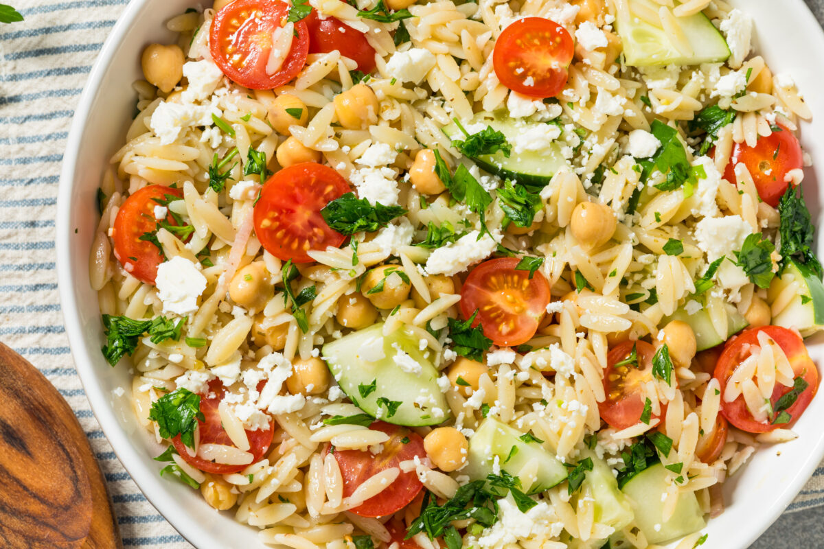 Simple Greek Pasta Salad - SHK