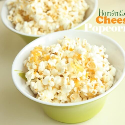 Homemade Cheesy Crunch Popcorn - SHK