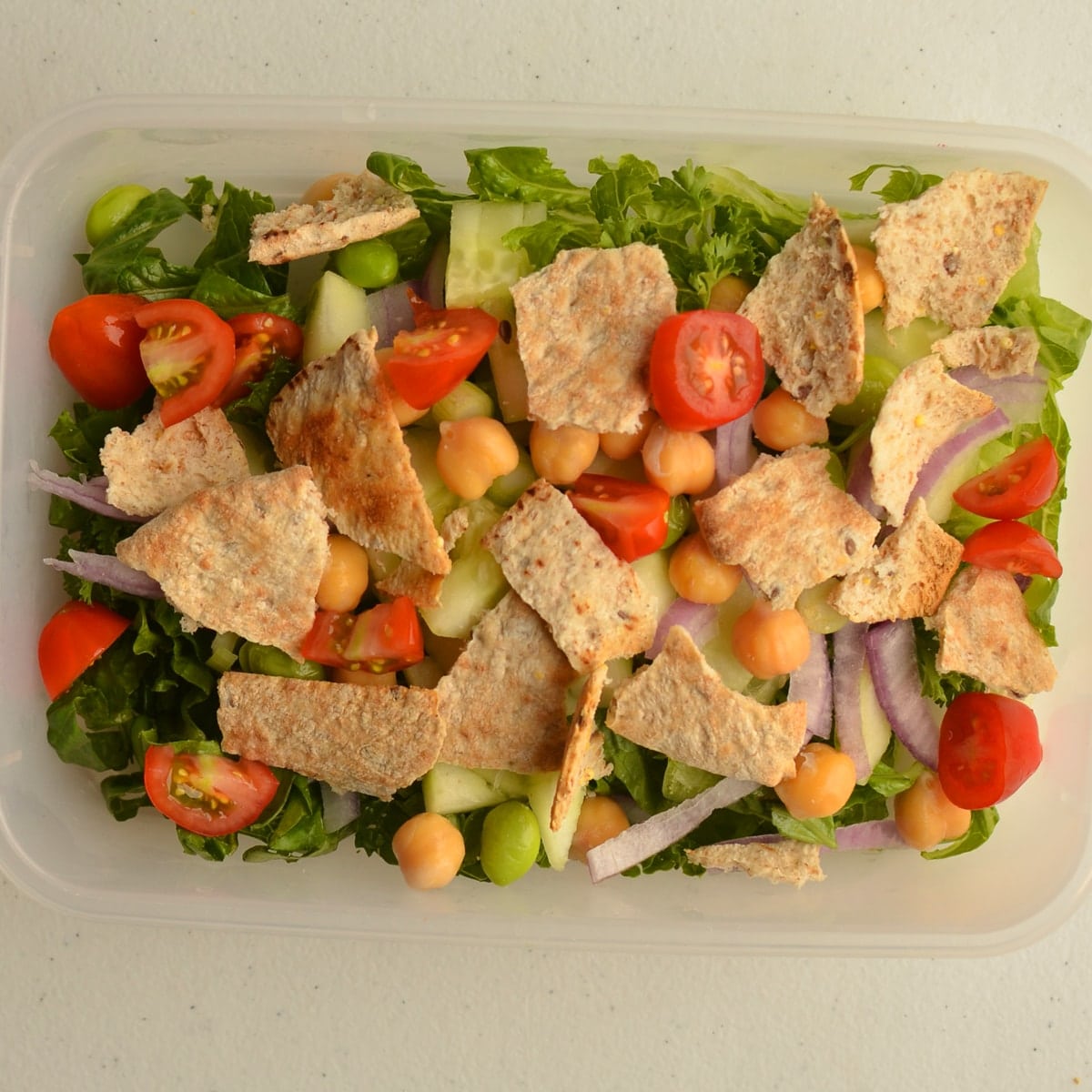 Toasted Pita Salad - Super Healthy Kids