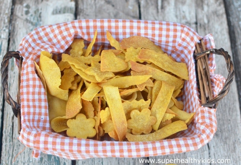 Super Crispy Baked Corn Chips and Scoops - Super Healthy Kids